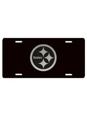 Accents | Pittsburgh Steelers Black Metal Vanity Aluminum License Plate ...